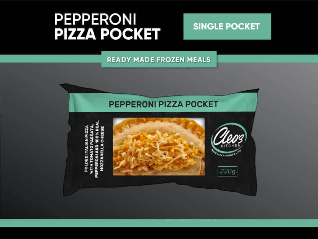 Pepperoni Pizza Pocket (220 g) — Cleo's Kitchen